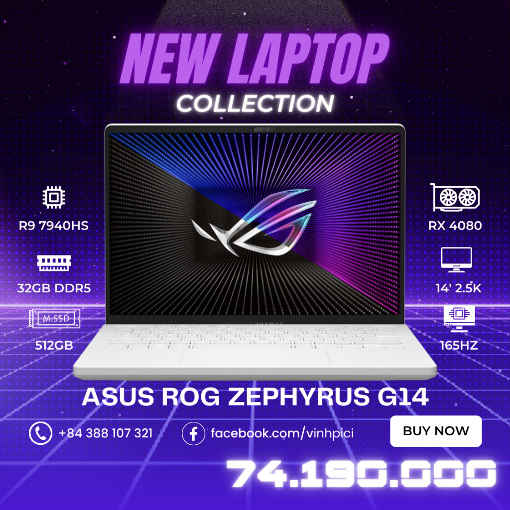 Mua Laptop Asus Rog Zephyrus G14 2024 Ga402 Giảm Giá - Yeep
